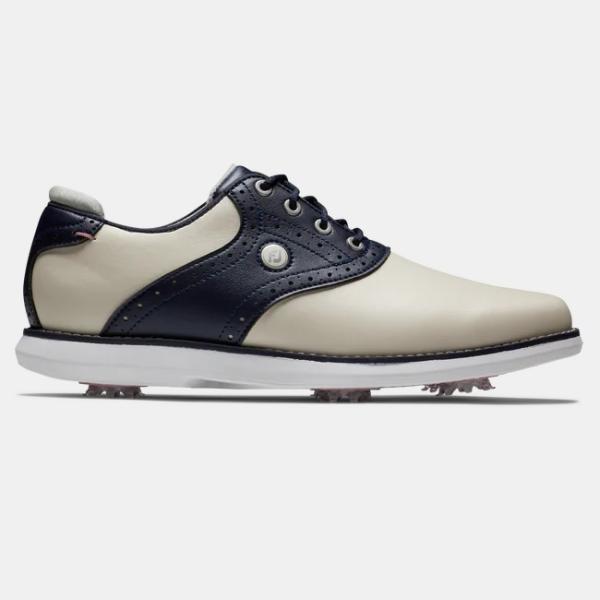 FootJoy Traditions  Saddle Women's Golf Shoes - Cream / Navy フットジョイ トラディションズ サドル レディース ゴルフ シューズ 97922