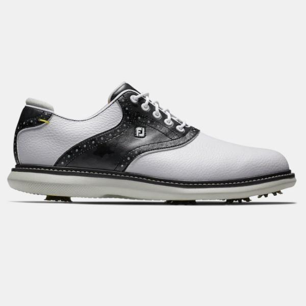 FootJoy Traditions Saddle Golf Shoes White / Black Camo フットジョイ トラディションズ サドル ゴルフ シューズ 57928