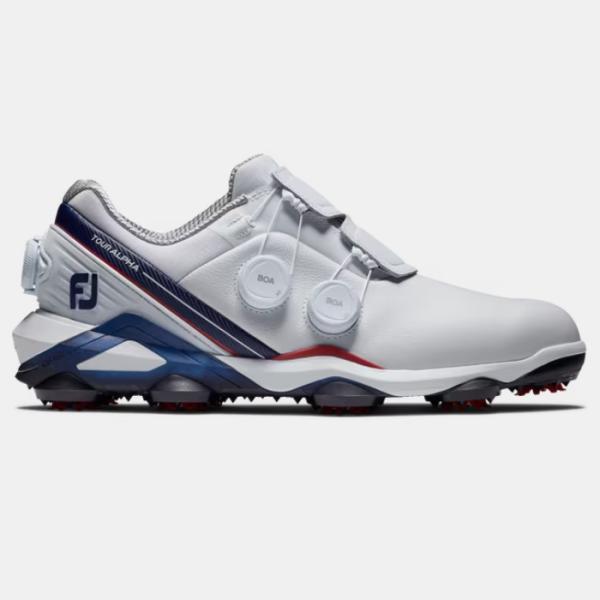 FootJoy Tour Alpha Triple BOA Golf Shoes White/Red フットジョイ ツアー アルファ トリプル ボア ゴルフ シューズ 55542