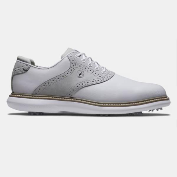 FootJoy Traditions Golf Shoes - White / Grey フットジョイ トラディションズ ゴルフ シューズ 57957