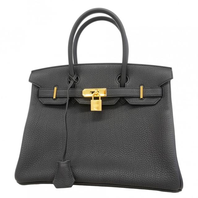 ★SALE【5ia0947-g-h】エルメス ハンドバッグ バーキン30 トゴ ブラック ゴールド金具 B刻印【中古】レディース