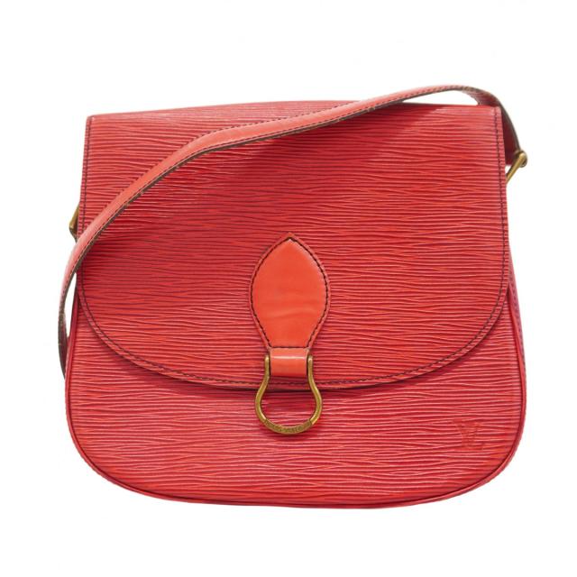 サンローラン エンベロープ ショルダーバッグ レザー 393953 レッド