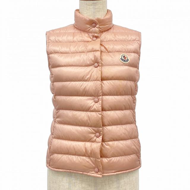 ★SALE【5apm0016】モンクレール ダウンベスト 表記サイズ00 ピンク ナイロン ダウン フェザー G10931A10200　53048【中古】レディース