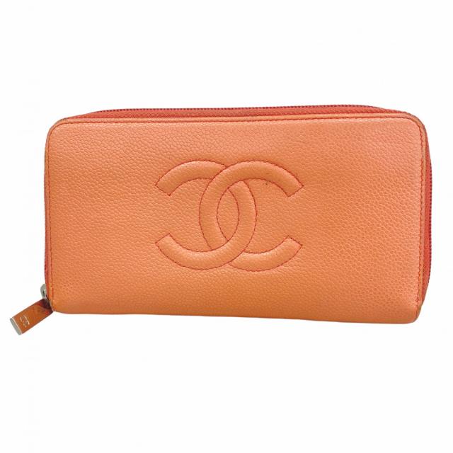 ★最終価格【5oe4919】シャネル 長財布 キャビアスキン ピンク【中古】レディース