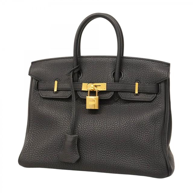 ★SALE【5oe5508-g-h】エルメス ハンドバッグ バーキン25 トゴ ブラック ゴールド金具 B刻印【中古】レディース