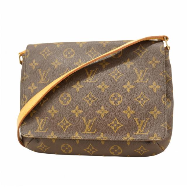 【5pb1857-h】ルイヴィトン ショルダーバッグ モノグラム ミュゼットタンゴショートストラップ M51257 ブラウン【中古】レディース