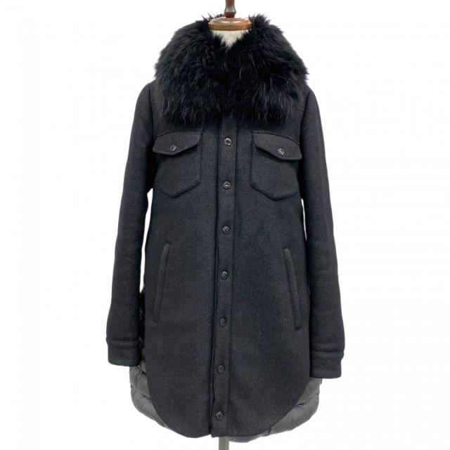 【5apo0016】モンクレール ダウンコート 表記サイズ00 グレー ナイロン ダウン フェザー 4209F4932225　57398【中古】レディース