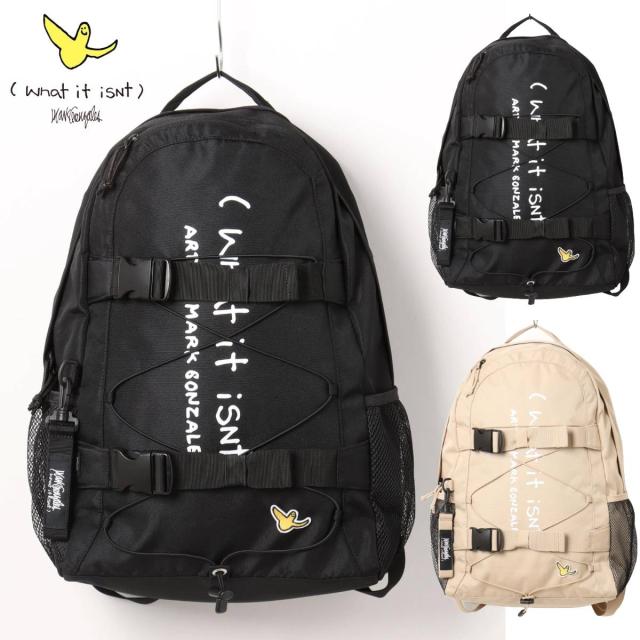 What it isNt ART BY MARK GONZALES/ワットイットイズント アートバイマークゴンザレス　サインロゴ  2本ベルト コードバッグ 2H9-15102