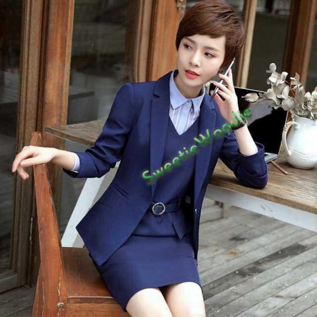 レディース   事務服  スーツ ビジネススーツ 2点セット 就活スーツオフィススーツ  セットアップ スイート 可愛い  美人度UP 淑女 細身のシルエット 事務服