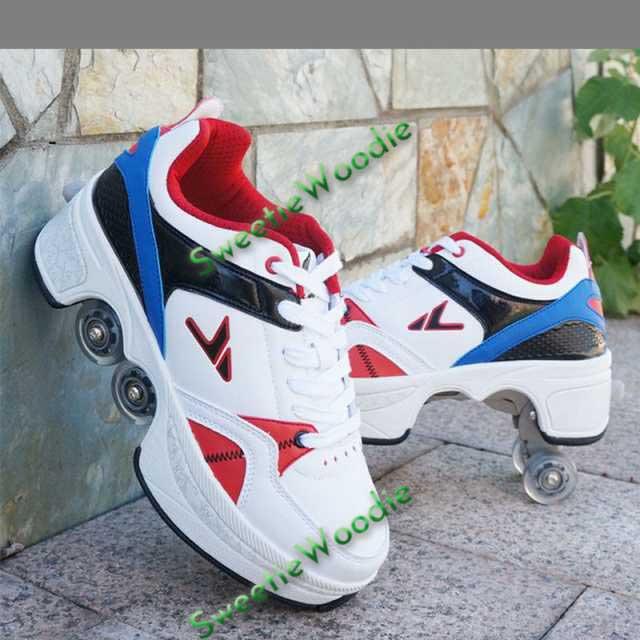 ローラーシューズ ローラースケート ローラー シューズ 輪収納できる スケート 大人 子供 キッズ 練習 スニーカー ローラースニーカー 靴 学生 女の子 男の子 送料無料