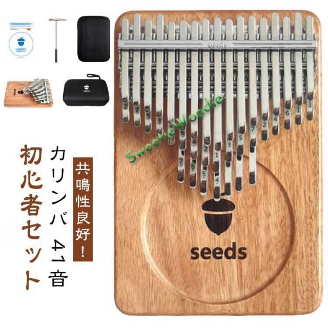 ケース 41音 41音 親指ピアノ 初心者セット 楽器 教本 入門書 チューニング済み 指サック サムピアノ おしゃれ 楽譜 チューナー 初心者 子供