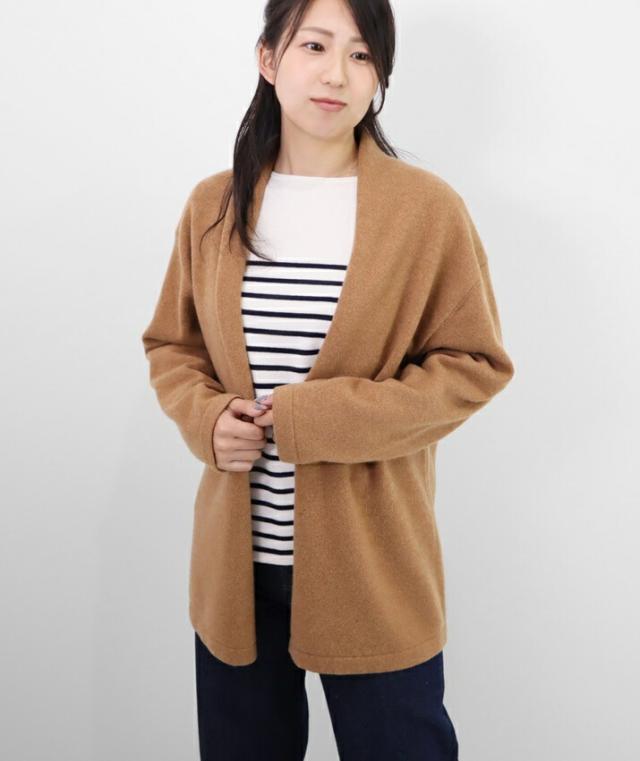 PRODIGAL カシミヤ 100％ 畦編み Vネック セーター レディース 日本製