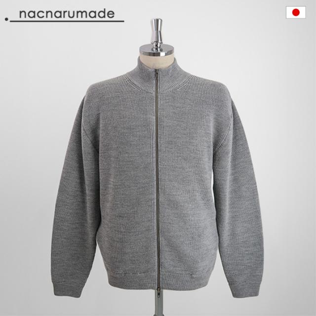 nacnarumade ウール100%メンズドライバーズニット　秋冬 冬 秋 日本製 襟付き 長袖 五泉ニット