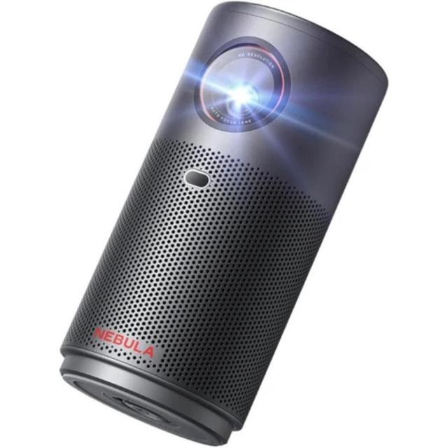 Anker Nebula Capsule Air(世界最小 Google TV搭載モバイルプロジェクター)【ハイビジョン 720P Netflix対応 150ANSI ルーメン 最大100インチ 自動台形補正 超小型 家庭用 コンパクト 天井投影 スペースグレー 最大24ヶ月保証 ネビュラ カプセル エアー】 国内正規品 D4112511