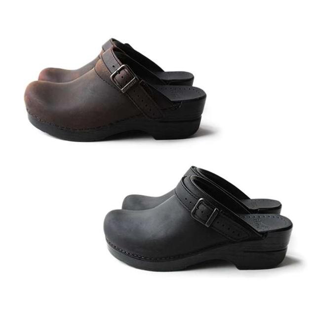 dansko（ダンスコ）INGRID Oiled leather イングリッド オイルド レザー サボ ヒール サンダル レディス カジュアル ブラウン ブラック 茶 黒