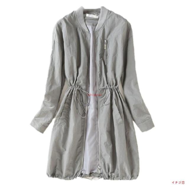 スプリングコート レディース トレンチコート ノーカラー 羽織 薄手 春 秋 サマージャケット 春服 秋服