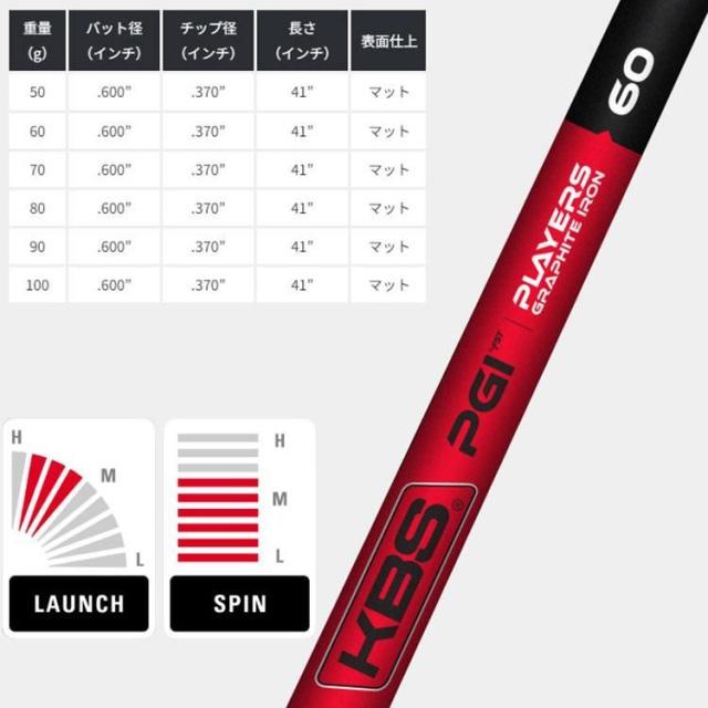KBS PGI プレイヤーズ グラファイト アイアン パラレル アイアン用シャフト カーボンシャフト 新品
