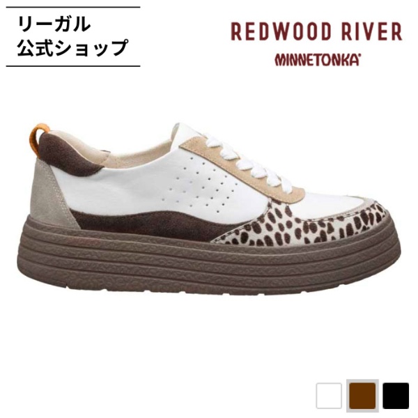 公式 REDWOOD  MINNETONKA M08C マルチパーツデザイン スニーカー ベージュ レディース レッドウッドリバー リーガル