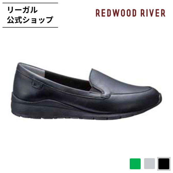 公式 REDWOOD  R02A フラットシューズ ブラック フラットシューズ レディース レッドウッド リバー リーガル コーポレーション |