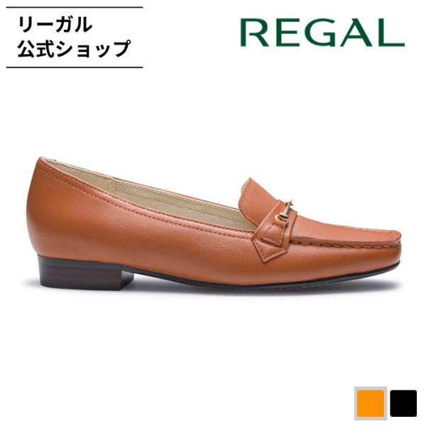 リーガル 公式 REGAL F60N ビット付きモカシンシューズ オレンジ フラットシューズ レディース |