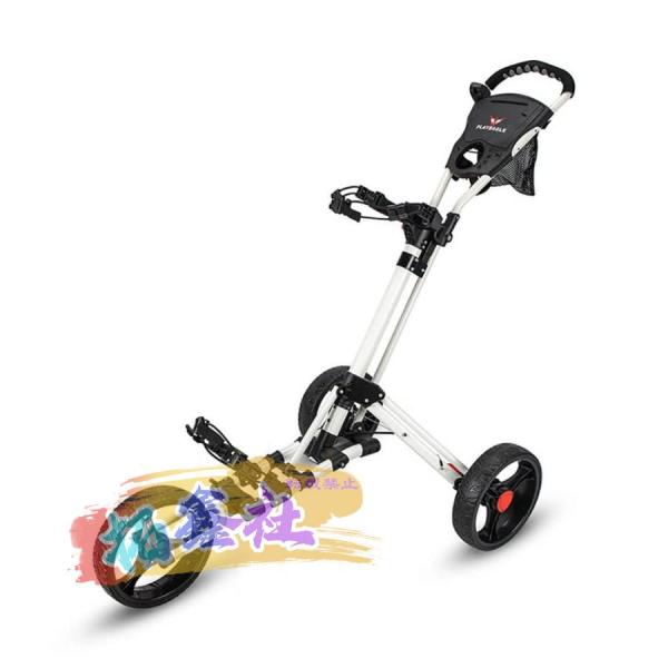 ゴルフカートプッシュプルゴルフカート 折り畳み式カート アルミ合金製 ハンドブレーキとドリンクホルダー付き 開閉が簡単 練習収納 手引きゴルフクラブ ゴルフ