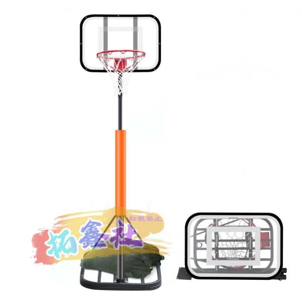 バスケットボールフープ 折りたたみ式 バスケットボールスタンド ポータブル バスケットゴール 耐久性 6.2フィート - 8.85フィート 高さ調節可能 屋内 屋外 スク
