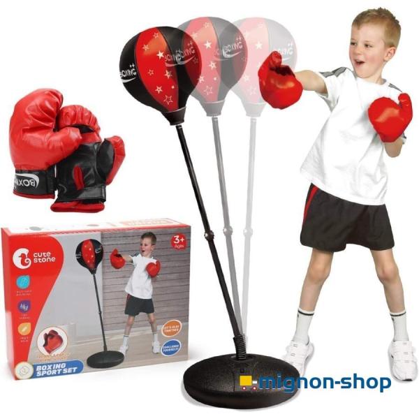 トレーニンググローブ 子供用パンチングバッグ、ボクシンググローブと調節可能なスタンド付きボクシングバッグおもちゃ、4歳、5歳、6歳、7歳、8歳、9歳の男の子