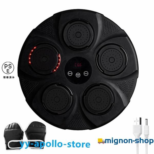 ミュージックボクシングマシン、ボクシングウォールターゲットマシン、LEDディスプレイカウンターとBluetoothセンサー付き ボクシンググローブ付きボクシングト