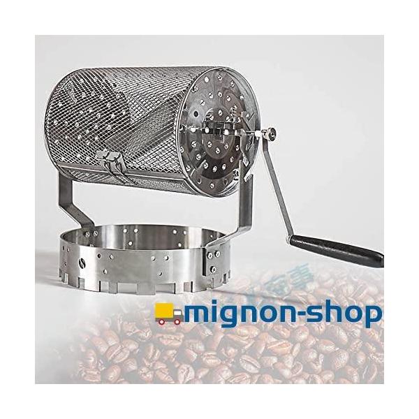 豆焙煎機 豆のベーキングメーカー エスプレッソ焙煎機 ステンレス鋼製コーヒーロースター 家庭用コーヒーベーキング用ハンドル付きコーヒーロースター機械 手動