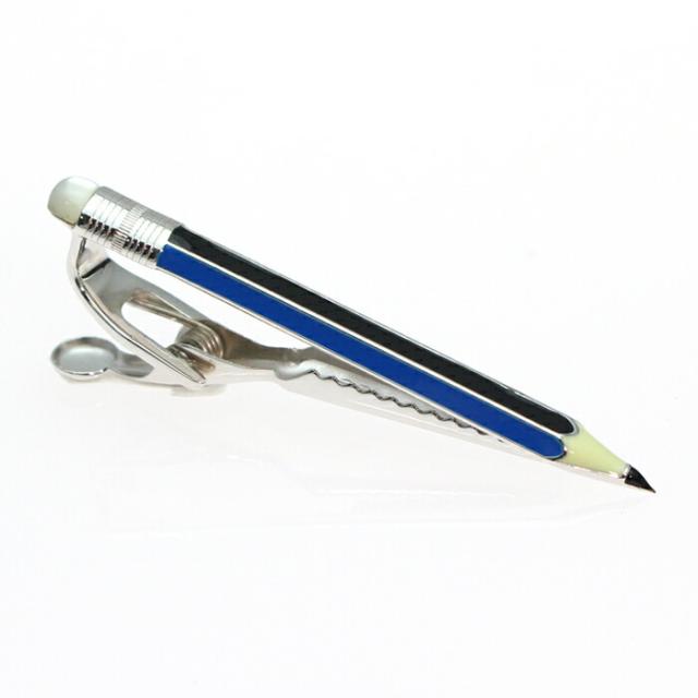 タイピン ネクタイピン 鉛筆 ペンシル SILVER タイバー かっこいい おしゃれ ペン ブランド SV シルバー925 エナメル 黒 ケース付き メンズアクセサリー 男性 プレゼント