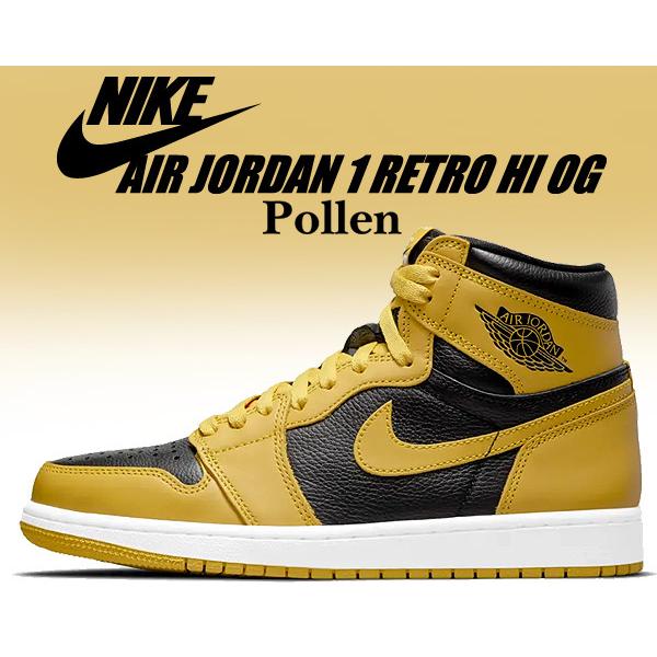 ナイキ エアジョーダン 1 レトロ ハイ OG NIKE AIR JORDAN 1 RETRO HI OG pollen/white-black 555088-701 スニーカー ポレン イエロー ブラック