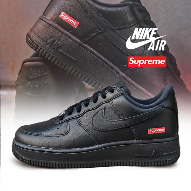 NIKE AIR FORCE 1 LOW / SUPREME BLACK × RED ナイキ エアフォース 1 シュプリーム スニーカー ( 黒 ブラック メンズ CU9225-001 )