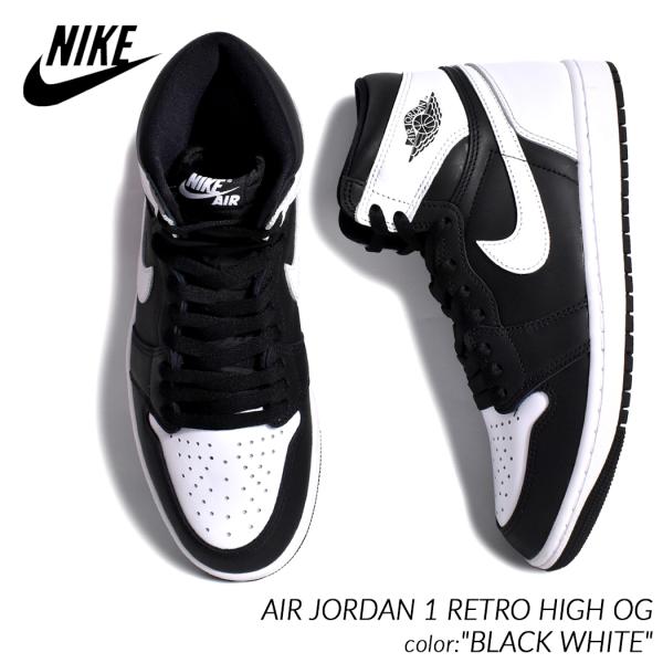 NIKE AIR JORDAN 1 RETRO HIGH OG BLACK WHITE ナイキ エア ジョーダン ハイ スニーカー ( パンダ PANDA 白 黒 DZ5485-010 )