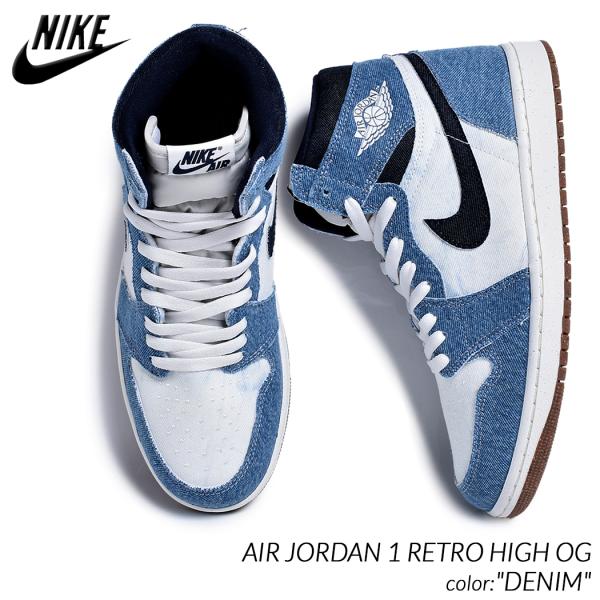 NIKE ナイキ エア ジョーダン レトロ ハイ スニーカー AIR JORDAN 1 RETRO HIGH OG DENIM ( デニム ジーンズ JEANS FQ2947-100 )