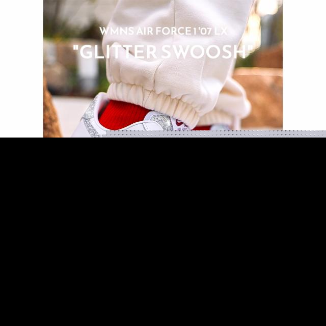NIKE ナイキ ウィメンズ エアフォース スニーカー WMNS AIR FORCE 1 07 LX GLITTER SWOOSH ( 白 ホワイト ラメ レディース HQ3461-191 )