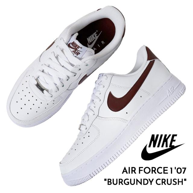 NIKE ナイキ エアフォース ロー スニーカー AIR FORCE 1 07 BURGUNDY CRUSH ( 白 ホワイト バーガンディー 赤 ワイン メンズ FJ4146-112 )