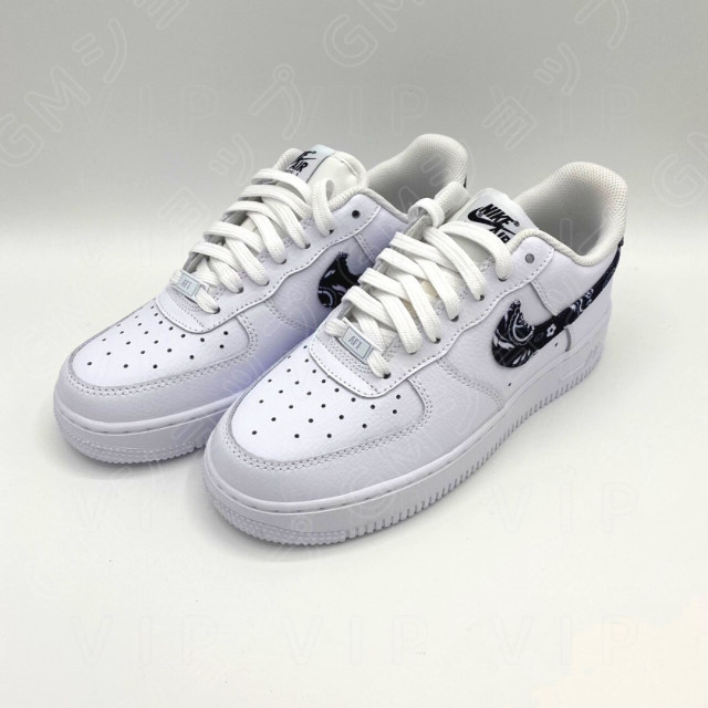 NIKE Air Force 1 07 Essential Paisley DH4406-101 White/Black スニーカー 送料無料 並行輸入品