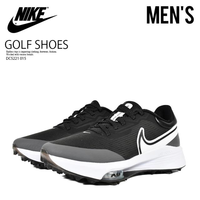 NIKE (ナイキ) AIR ZOOM INFINITY TOUR NEXT% スパイク ゴルフシューズ BLACK/WHITE-IRON GREY (ブラック/ホワイト アイロン グレー) DC5221 015