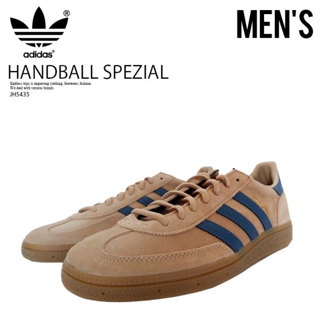adidas (アディダス) HANDBALL SPEZIAL (ハンドボール スペツィアル) ユニセックス レディース メンズ ローカット スニーカー フットウェア タウンユース 普段使い カジュアル ストリート アウトドア ローテク WARSAN/PROIN/GOLDMT ベージュ/ネイビー JH5435
