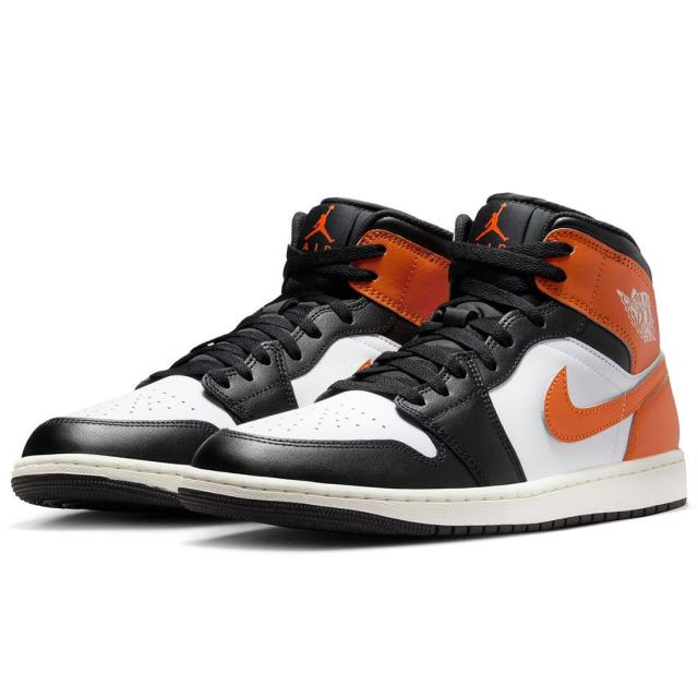 [ナイキ] エア ジョーダン 1 ミッド [AIR JORDAN 1 MID] ホワイト/ブラック/オレンジ DQ8426-801