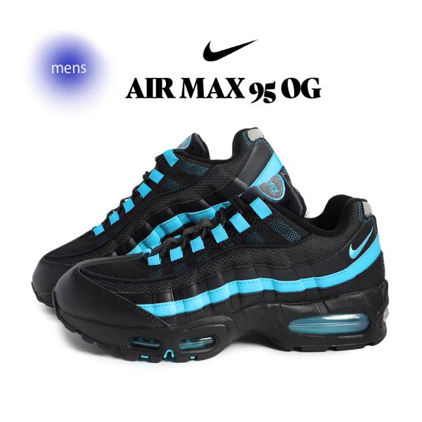 海外限定 NIKE ナイキ エア マックス 95 スニーカー Air Max 95 OG Big Bubble BLACK/BALTIC BLUE ( 日本未発売 ブラック 黒 メンズ IB1667-001 )