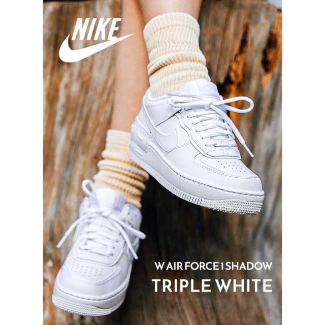 NIKE W AIR FORCE 1 SHADOW  TRIPLE WHITE ナイキ ウィメンズ エアフォース 1 シャドウ スニーカー ( 白 厚底 CI0919-100 )