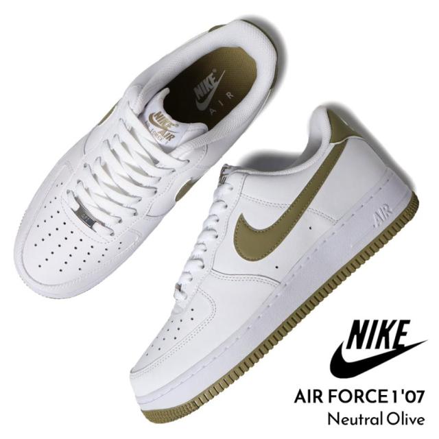 NIKE ナイキ エアフォース ロー スニーカー AIR FORCE 1 07 Neutral Olive ( 白 ホワイト オリーブ カーキ 緑  FJ4146-110 )