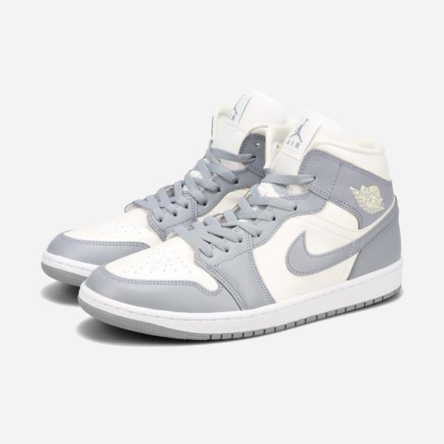 NIKE WMNS AIR JORDAN 1 MID ナイキ ウィメンズ エア ジョーダン 1 ミッド SAIL/STEALTH/WHITE グレー ホワイト