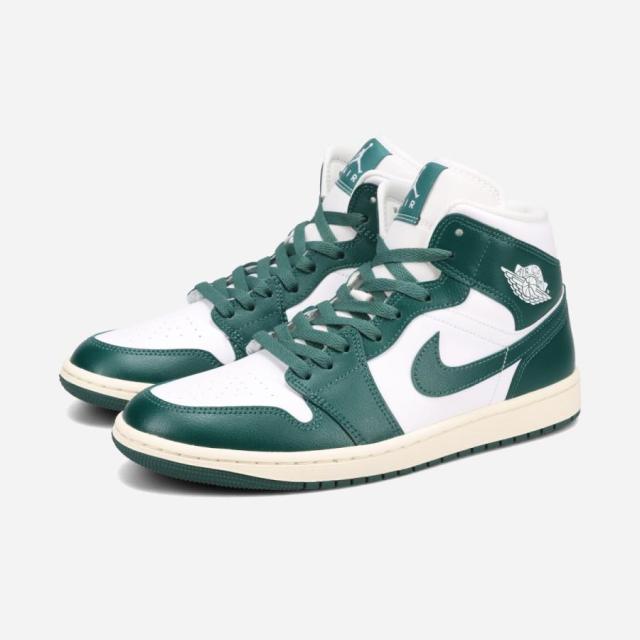 NIKE WMNS AIR JORDAN 1 MID ナイキ ウィメンズ エア ジョーダン 1 ミッド レディース WHITE/OXIDIZED GREEN/SAIL グリーン BQ6472-133
