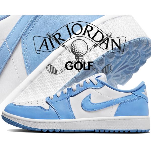 ナイキ エアジョーダン 1 ロー ゴルフ NIKE AIR JORDAN 1 LOW GOLF UNC white/university blue dd9315-100 シューズ AJ1 ノースカロライナ スパイクレス