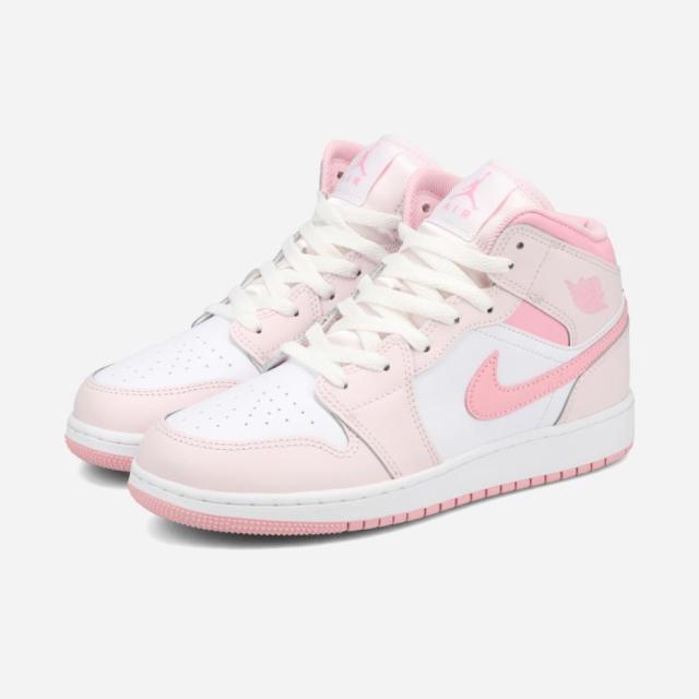 NIKE AIR JORDAN 1 MID GS ナイキ エア ジョーダン 1 ミッド GS レディース PEARL PINK/WHITE/MEDIUM SOFT PINK ピンク DQ8423-600