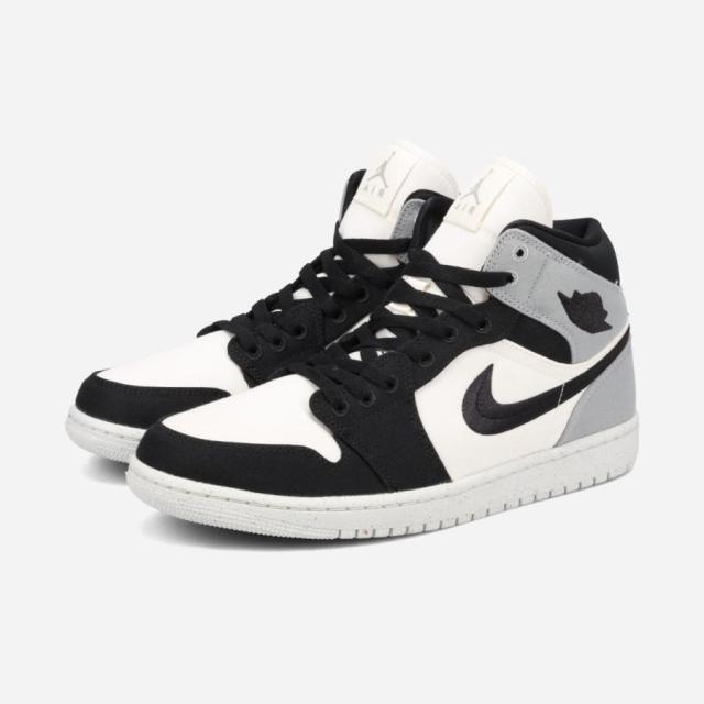 NIKE WMNS AIR JORDAN 1 MID SE ナイキ ウィメンズ エア ジョーダン 1 ミッド SE メンズ SAIL/BLACK/LT STEEL GREY ブラック DV0427-100