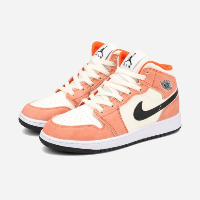 NIKE AIR JORDAN 1 MID GS ナイキ エア ジョーダン 1 ミッド GS レディース TEAM ORANGE/BLACK/SAIL/WHITE オレンジ dv1336-800