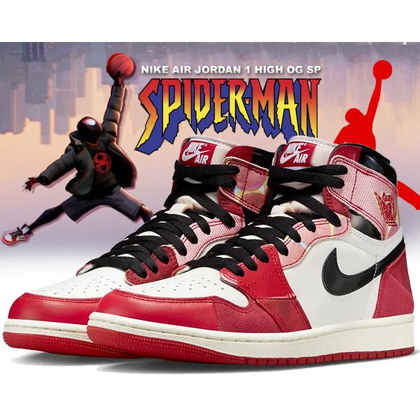 ナイキ エアジョーダン 1 レトロ ハイ NIKE AIR JORDAN 1 RETRO HIGH OG SPIDER-MAN university red/black dv1748-601 Across the Spider-Verse スパイダーマン